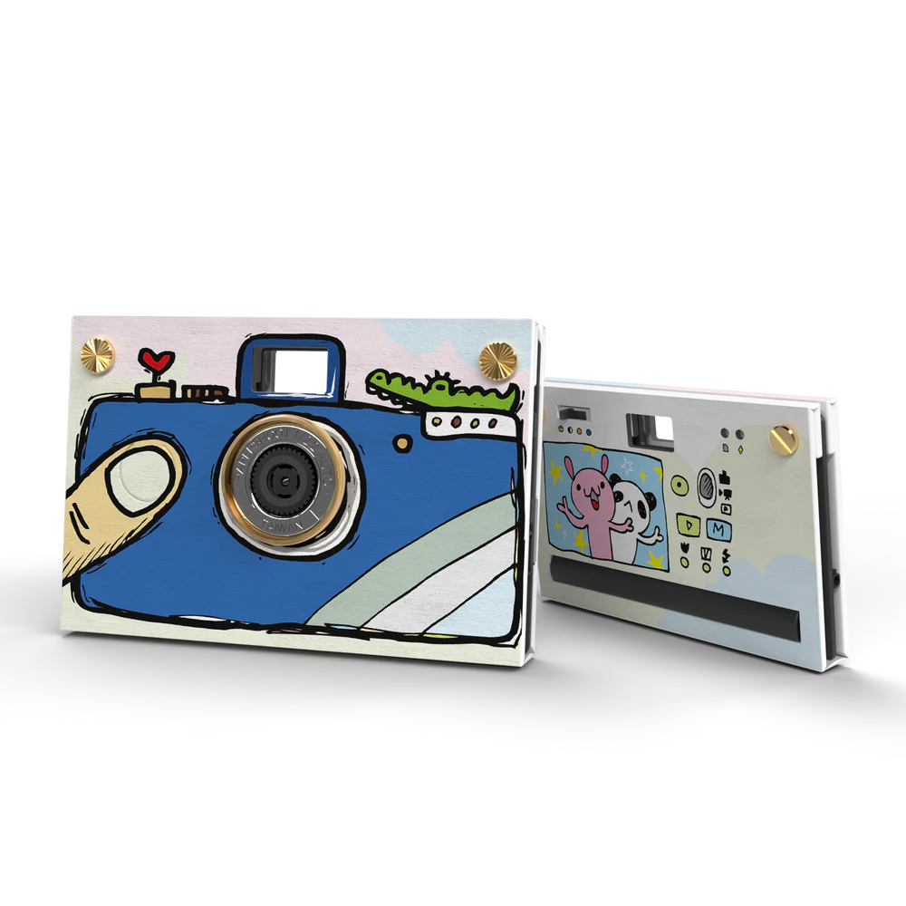 Camera Set (Case Included) - Hand Drawing - BLUE | Paper Shoot